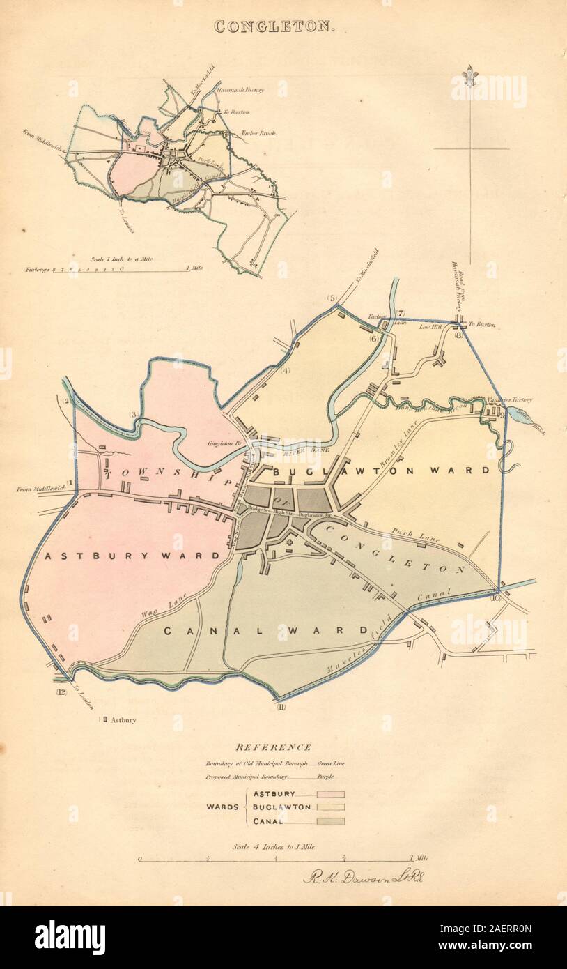 Congleton Map High Resolution Stock Photography and Images - Alamy