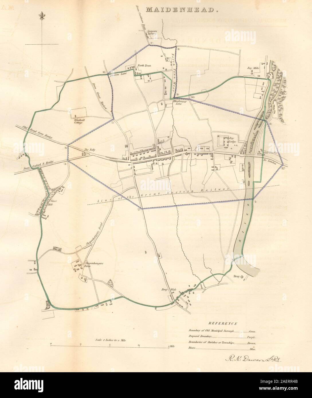 Map Of Maidenhead High Resolution Stock Photography and Images - Alamy