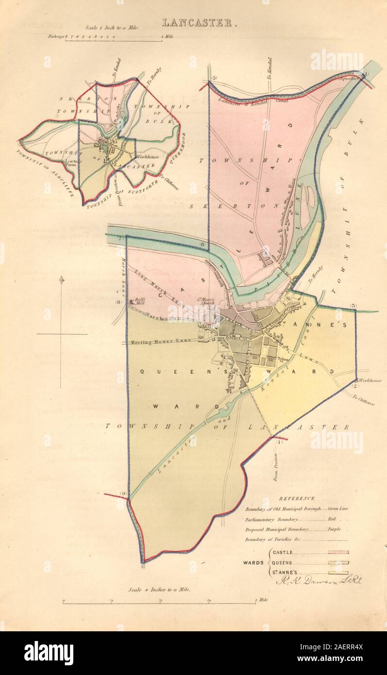 LANCASTER borough/town/city plan. BOUNDARY COMMISSION Lancashire DAWSON ... LANCASTER borough/town/city plan. BOUNDARY COMMISSION Lancashire DAWSON ...