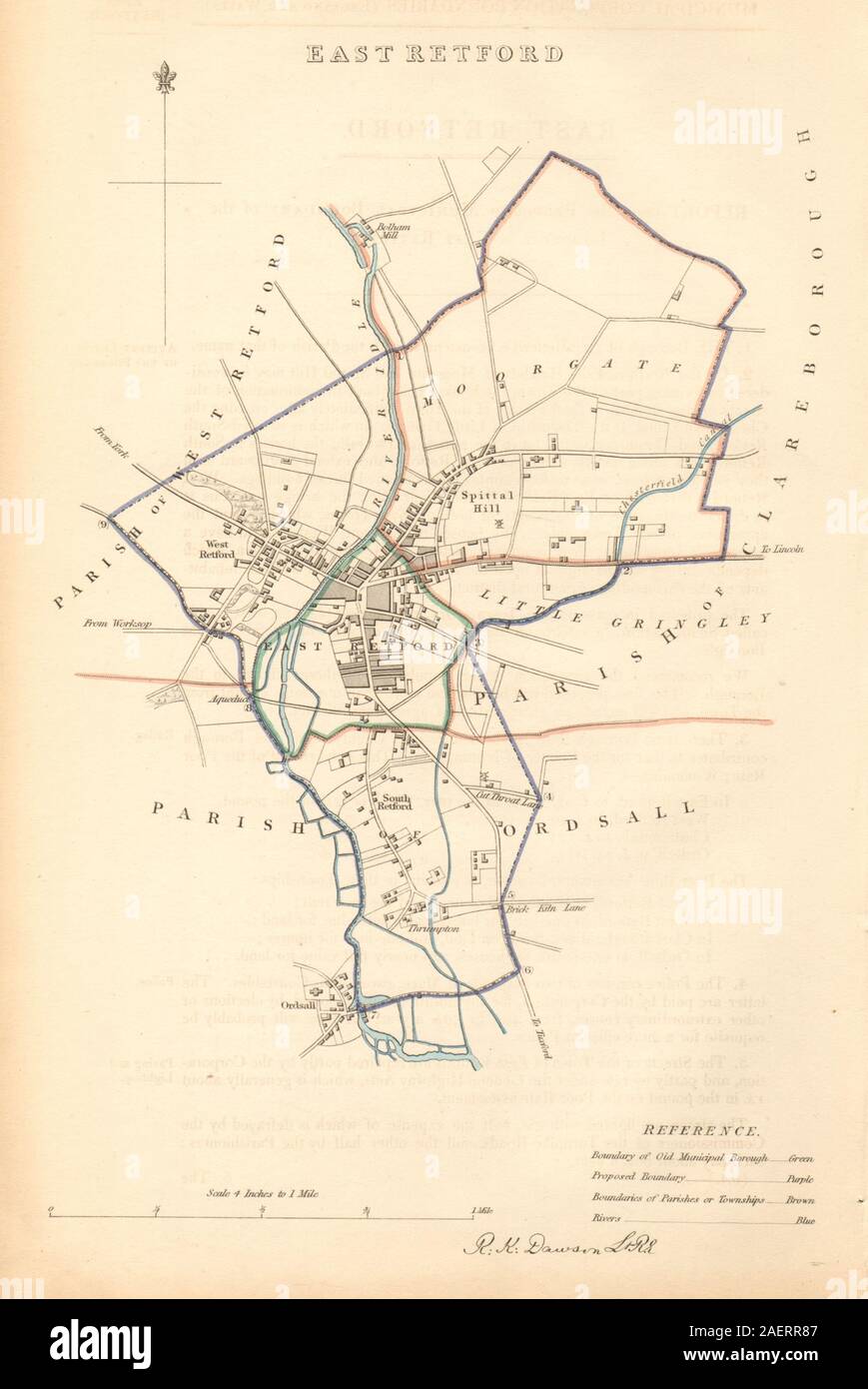 Retford map hi-res stock photography and images - Alamy