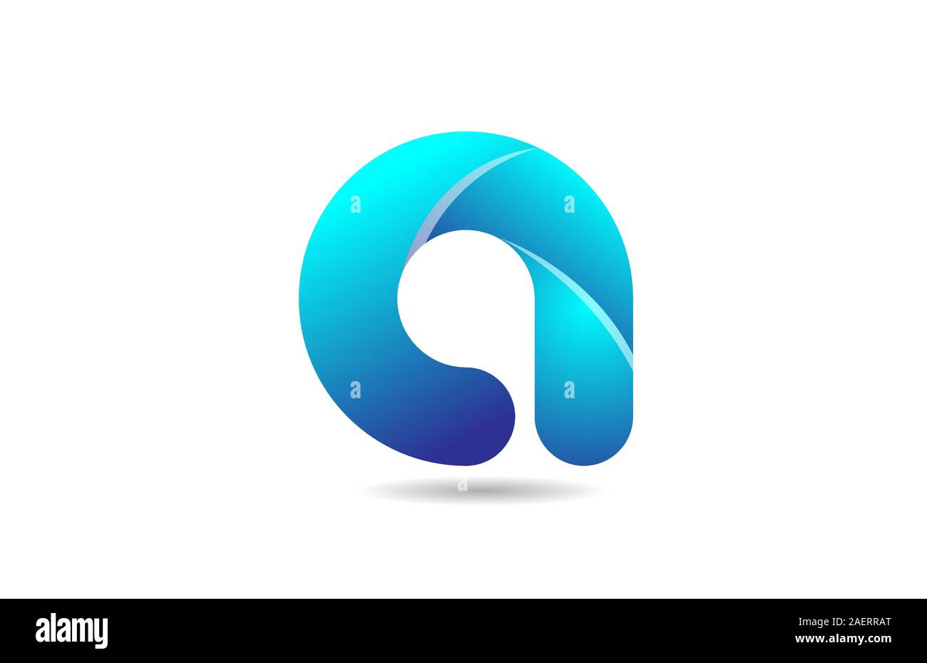 blue gradient logo a alphabet letter design icon for company. Suitable ...