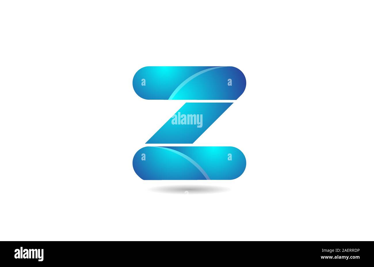 blue gradient logo z alphabet letter design icon for company. Suitable ...