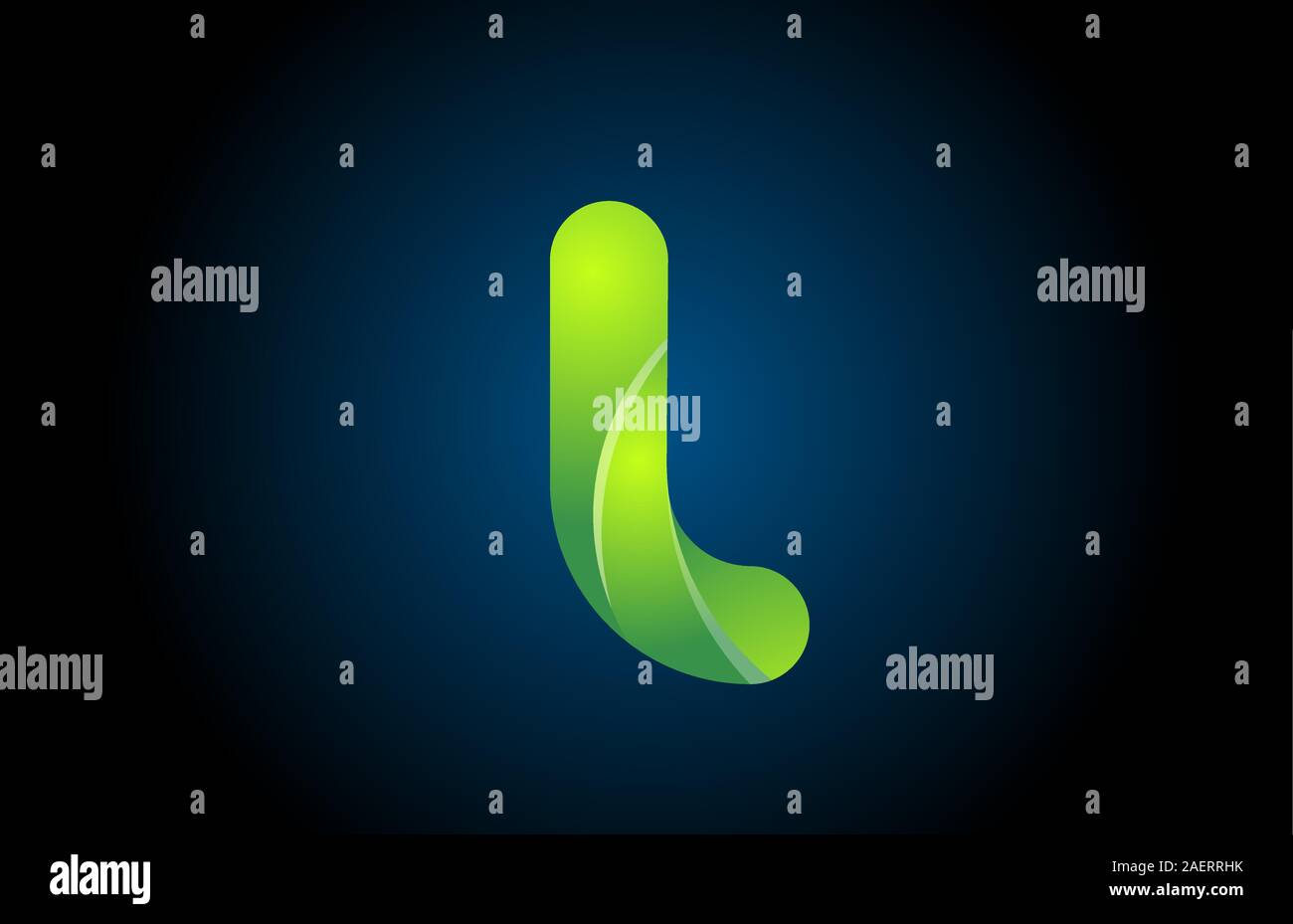 green gradient logo l alphabet letter design icon for company. Suitable ...