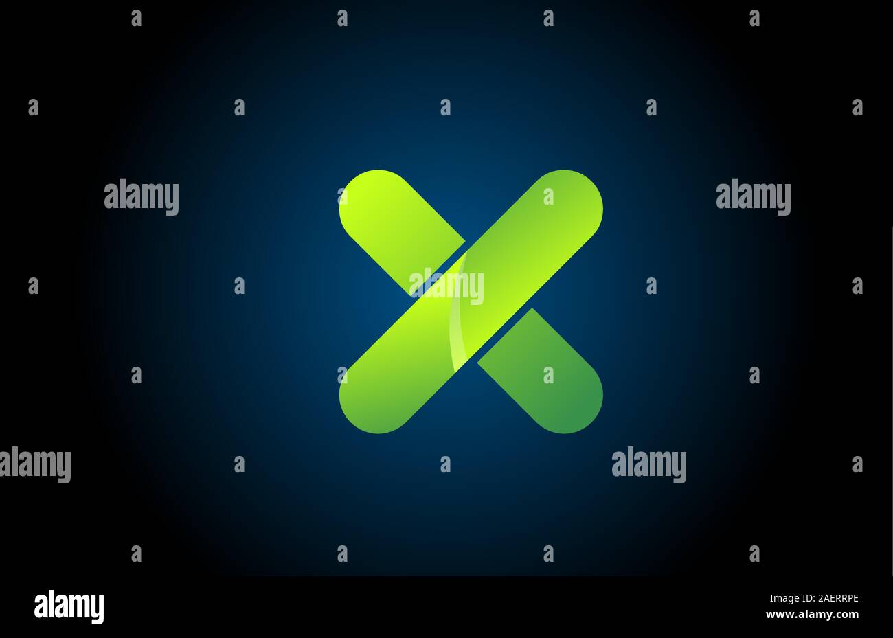 green gradient logo x alphabet letter design icon for company. Suitable ...