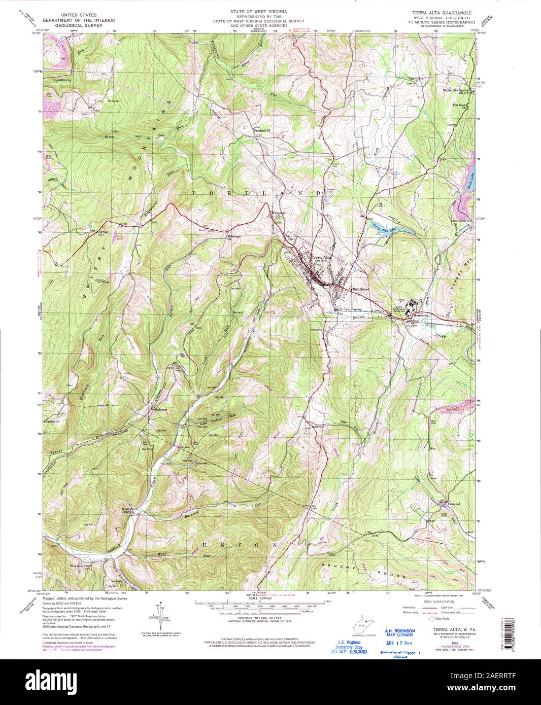 WV Terra Alta 701509 1959 24000 Stock Photo - Alamy