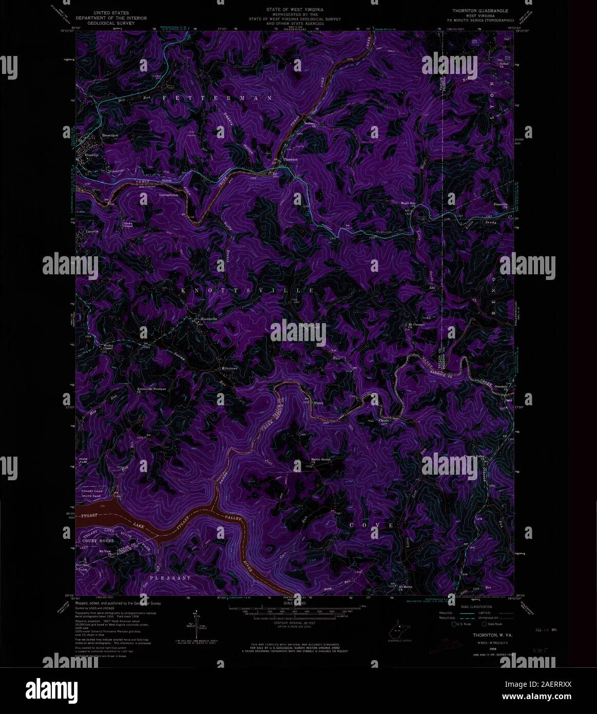 WV Thornton 253142 1958 24000 Inverted Stock Photo - Alamy