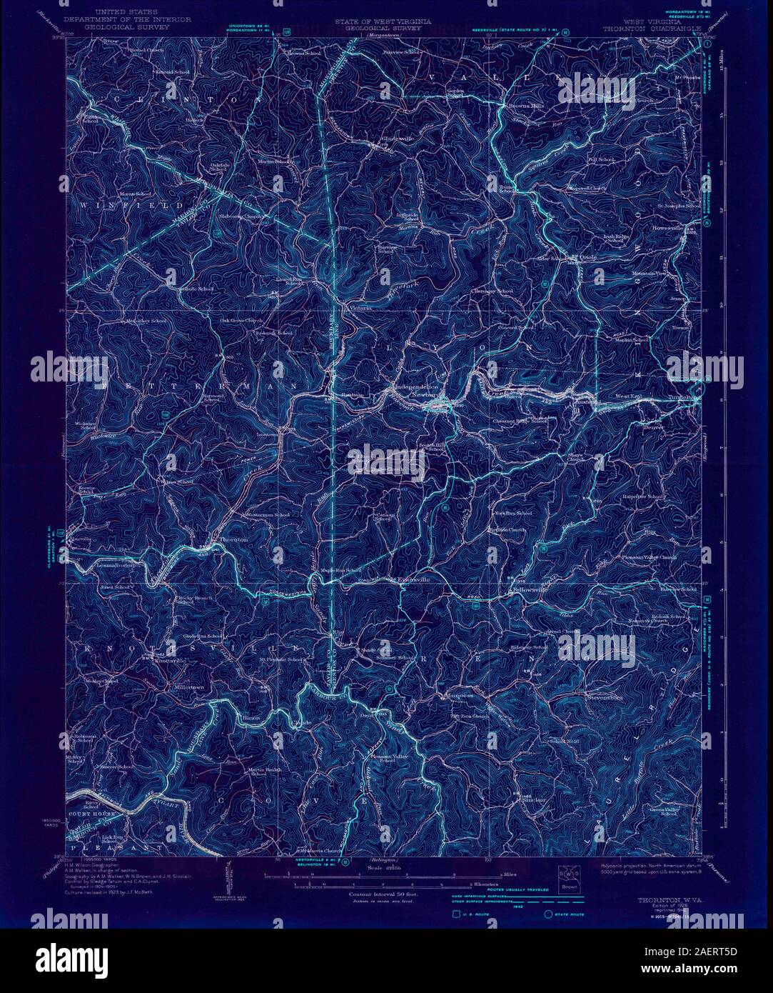 WV Thornton 253879 1926 62500 Inverted Stock Photo - Alamy