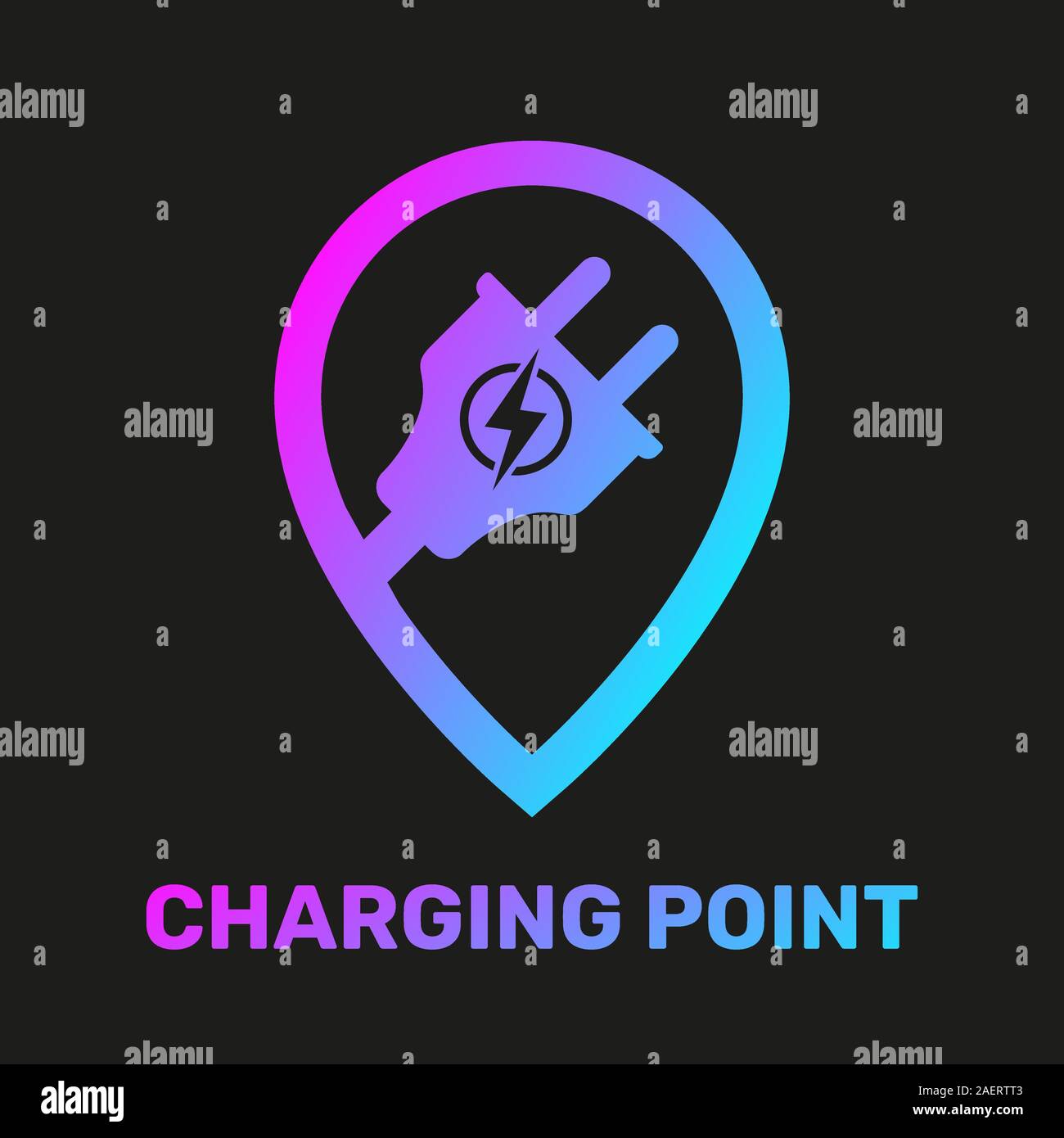 Charging point electric vehicles in Stock Vector Images - Alamy