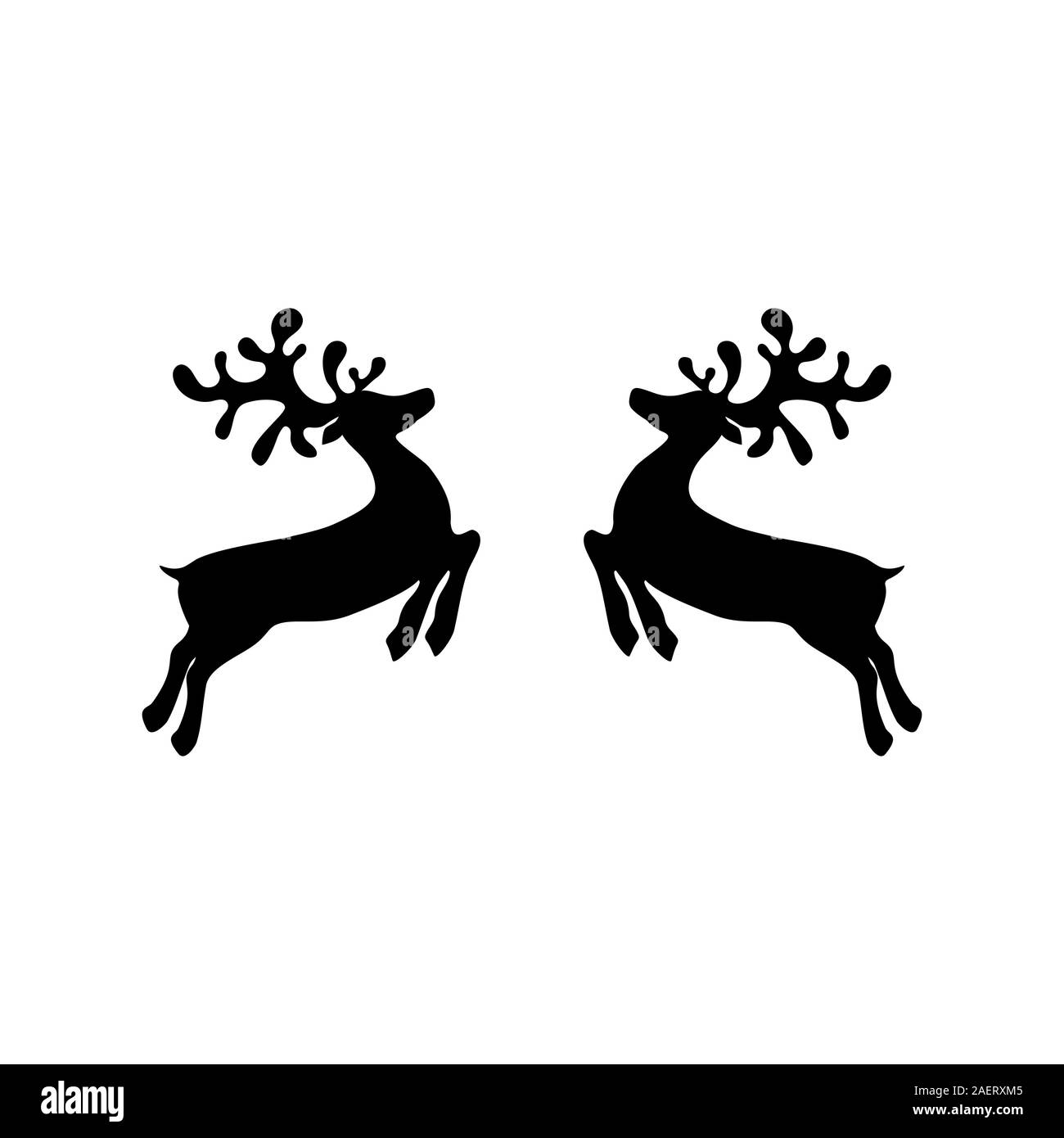 Reindeer Clip Art Black And White