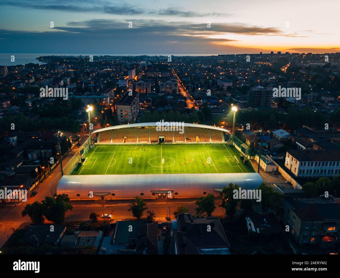 Aerial of crowd soccer stadium hi-res stock photography and images - Alamy