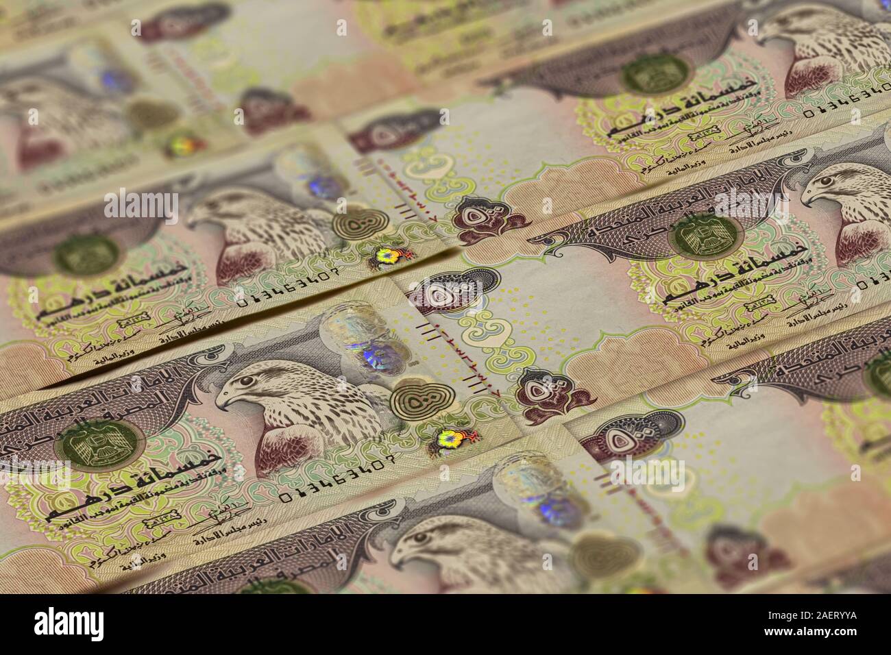 United Arab Emirates Dirham Banknotes Background Uae Dirhams Pattern
