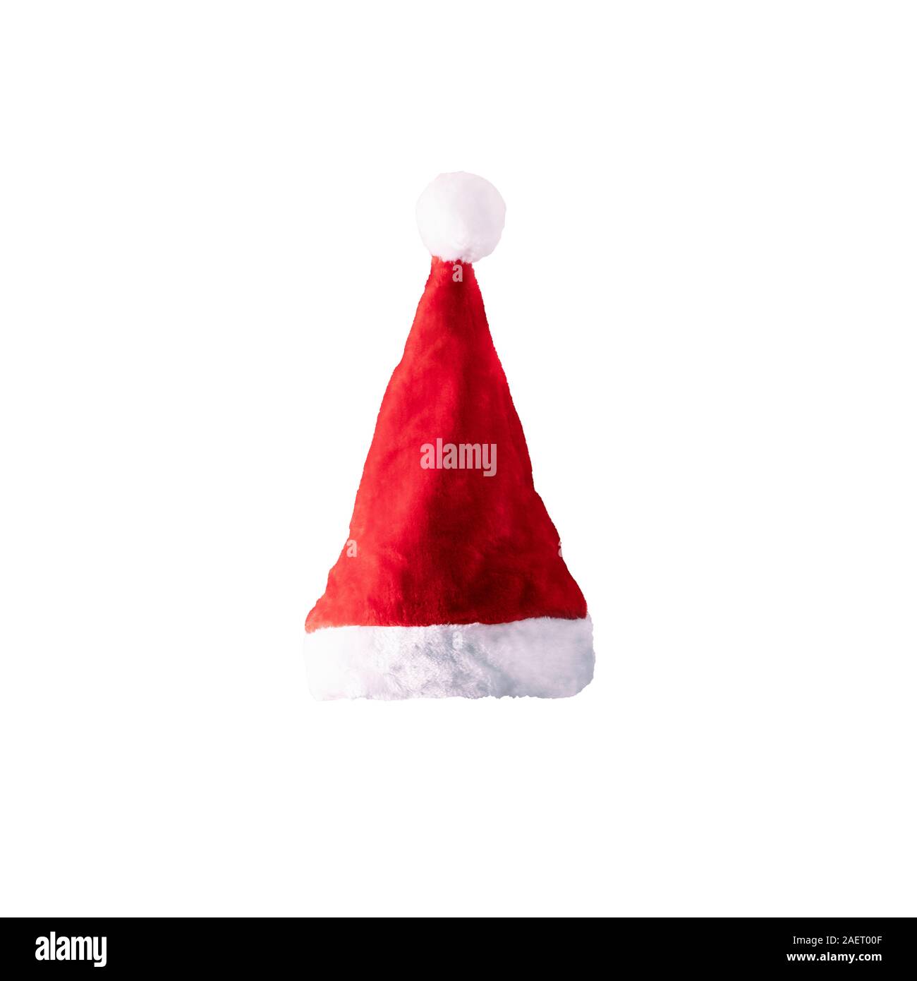 Santa claus red hat isolated on white background Stock Photo - Alamy