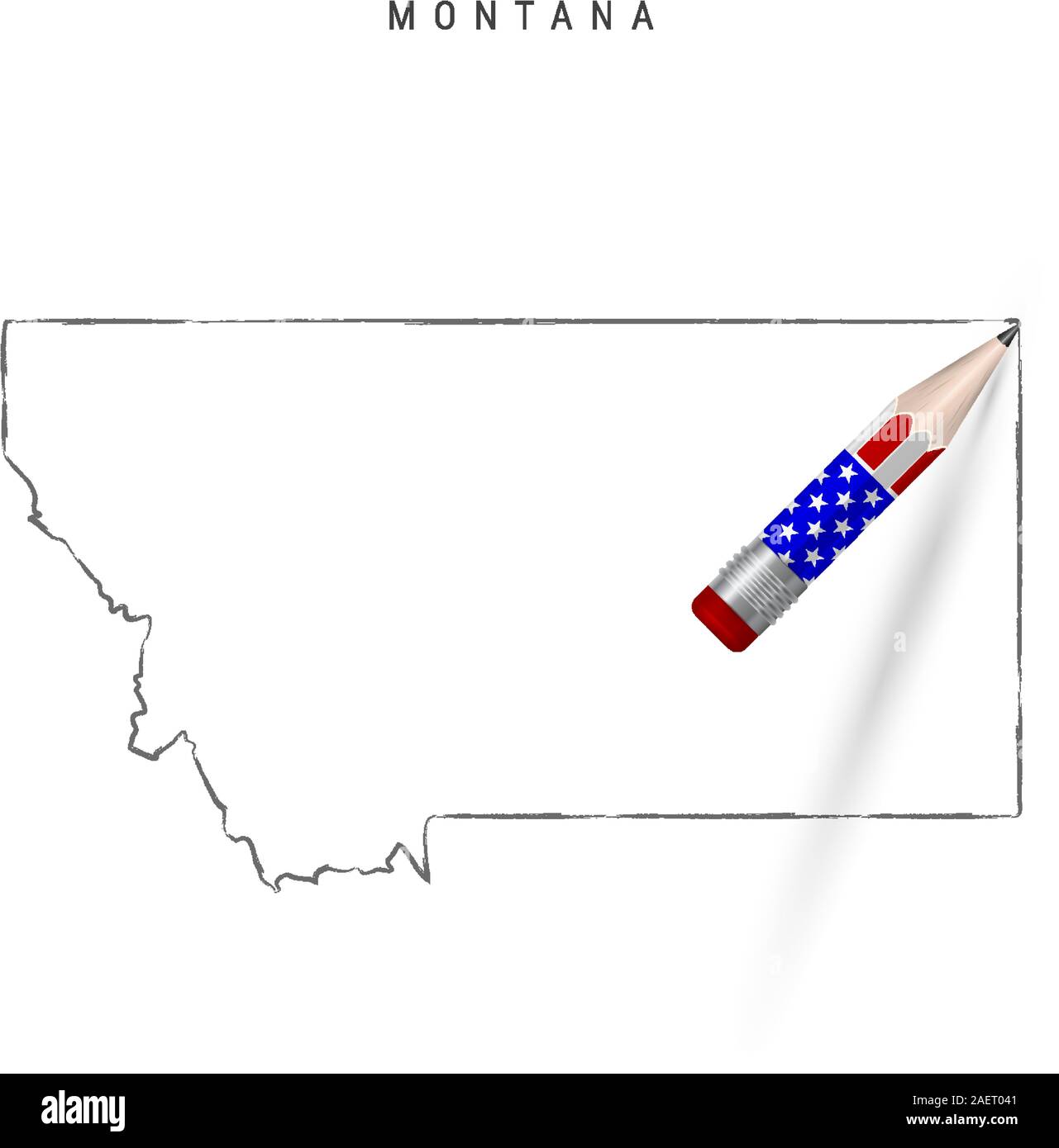 Montana State Outline High Resolution Stock Photography and Images - Alamy