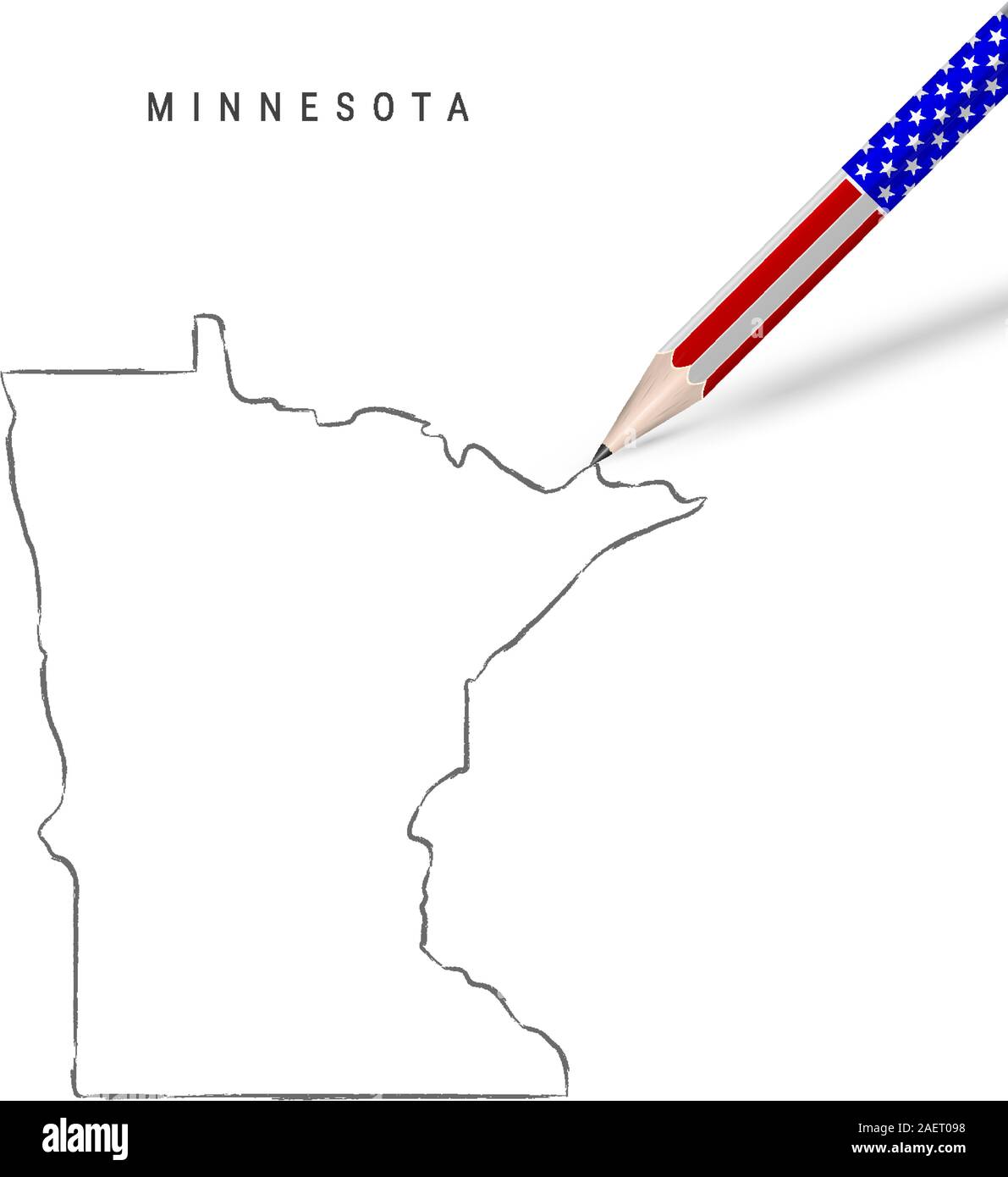 Minnesota Outline Vector Stock Photos & Minnesota Outline Vector Stock ...