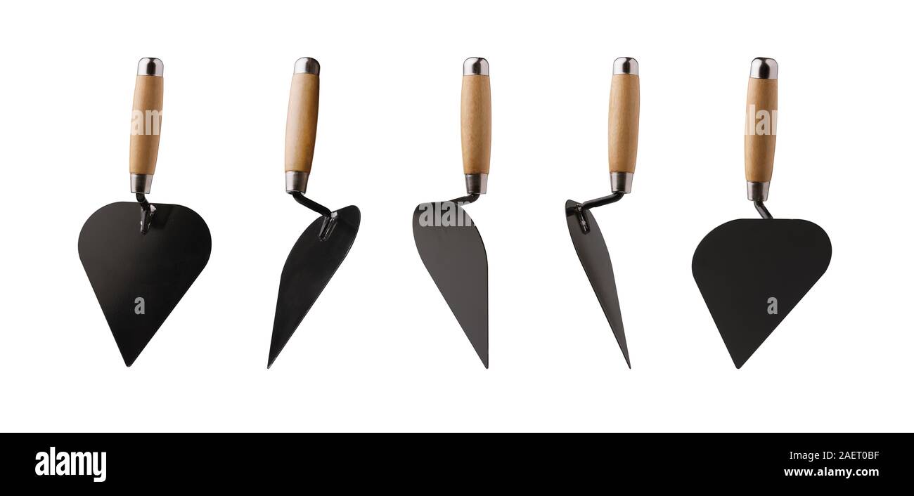 Triangle trowel isolated on white background Stock Photo - Alamy