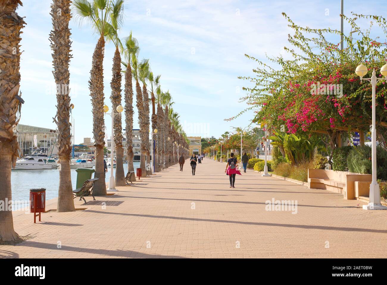 Promenade in the Marina of Alicante, Spain Stock Photo - Alamy