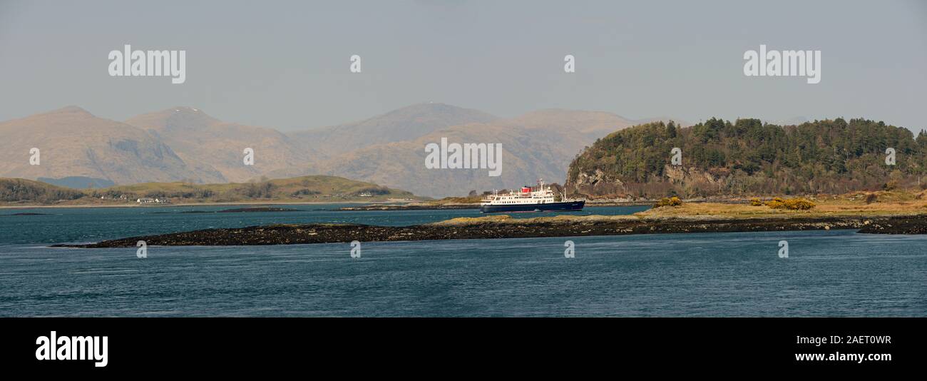 HEBRIDEAN PRINCESS at anchor off ERISKA in the wonderful landscape of ...