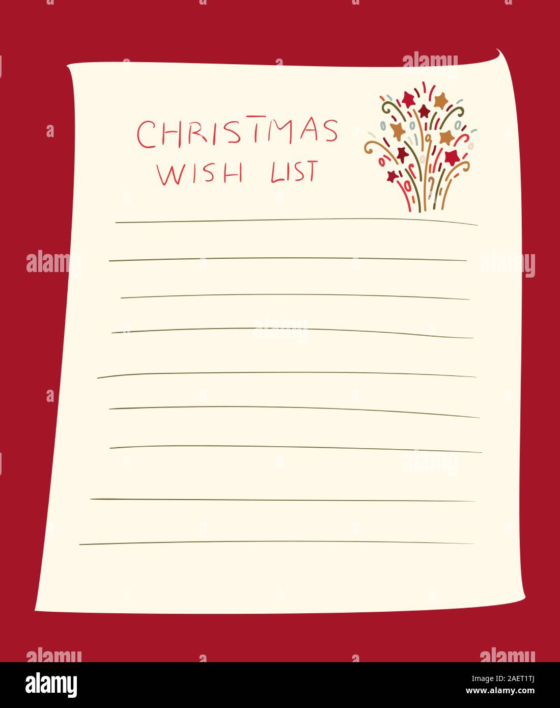 Hand writing list Stock Vector Images - Alamy