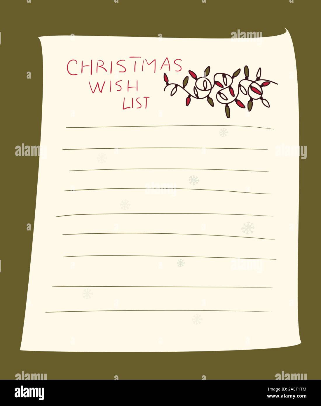 Hand writing list Stock Vector Images - Alamy