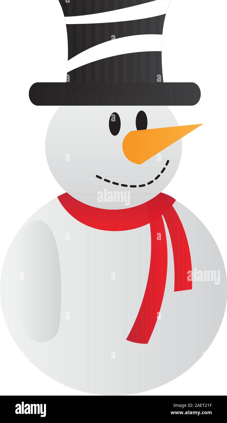 Isolated cartoon icon of a snowman - Vector illustration Stock Vector ...