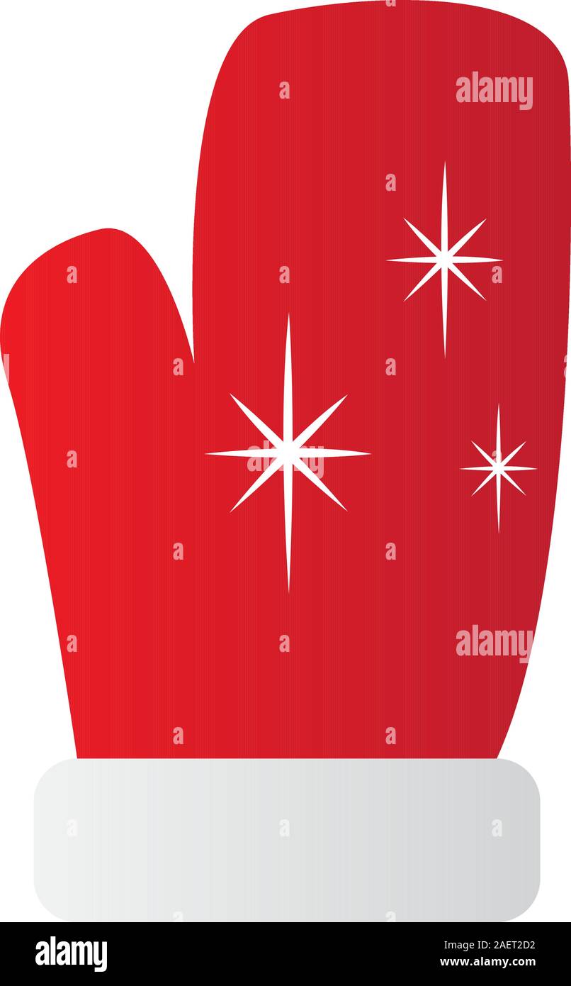 Isolated red santa glove icon - Vector illustration Stock Vector Image ...