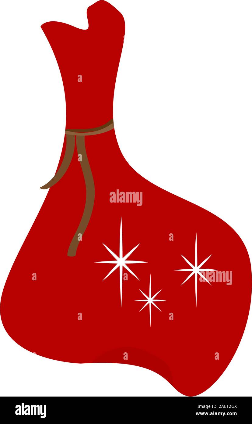 Isolated santa gift bag icon. Christmas season - Vector illustration ...