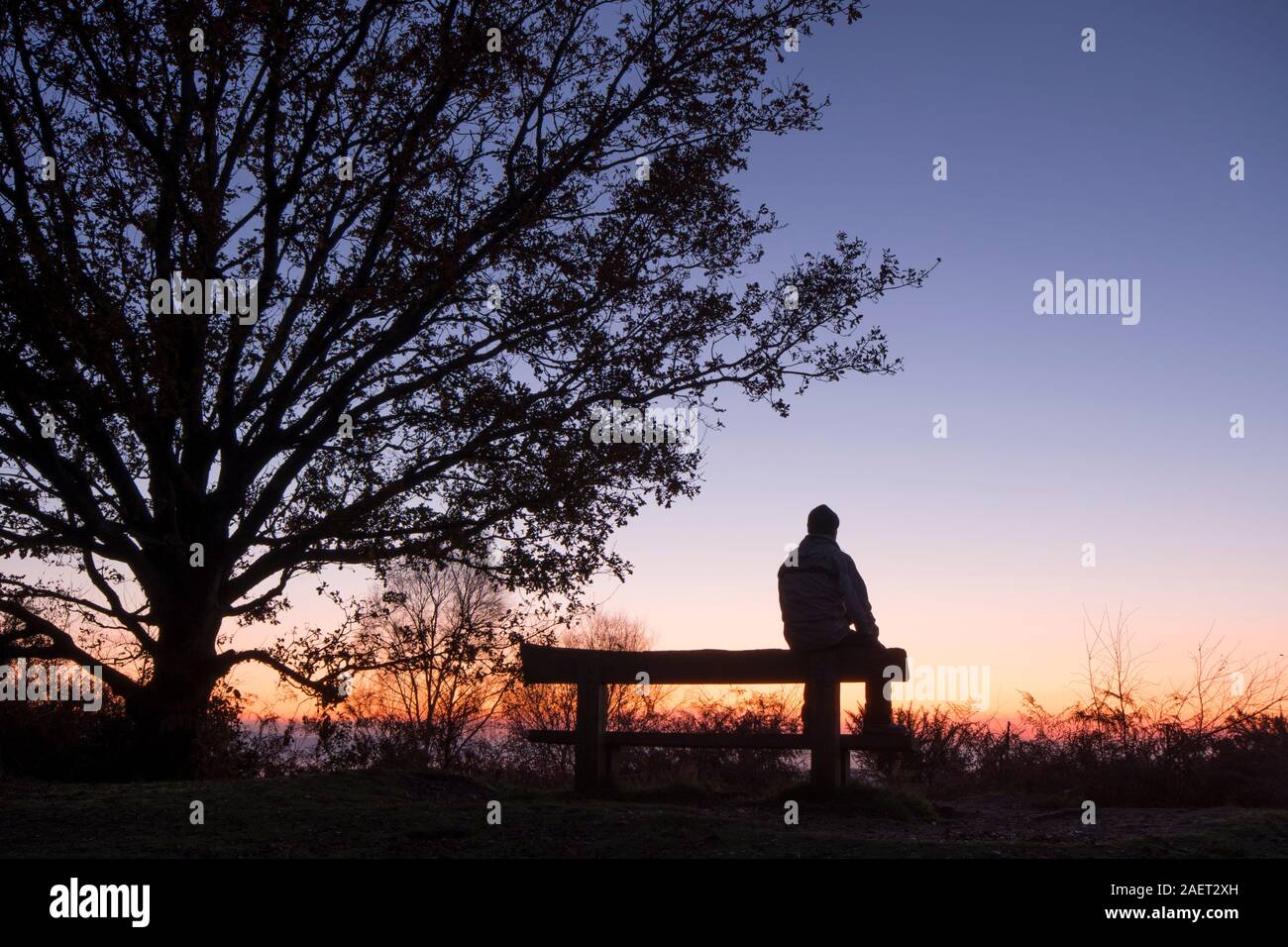 Man uk park bench lonely hi-res stock photography and images - Alamy