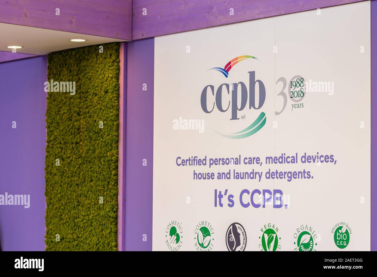 BOLOGNA (BO), ITALY - APRIL 12, 2019: light is enlightening CCPB logo ...