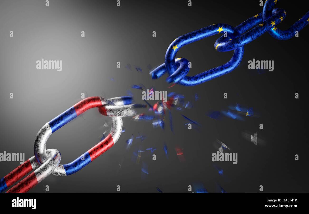 Russia and European Union as a breaking metal chain. conflict ...