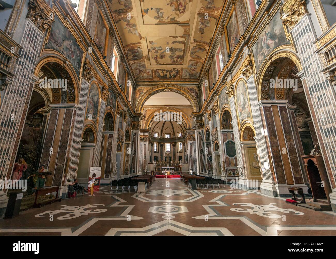The church of San Paolo Maggiore, with columns of greek dioscuri temple ...