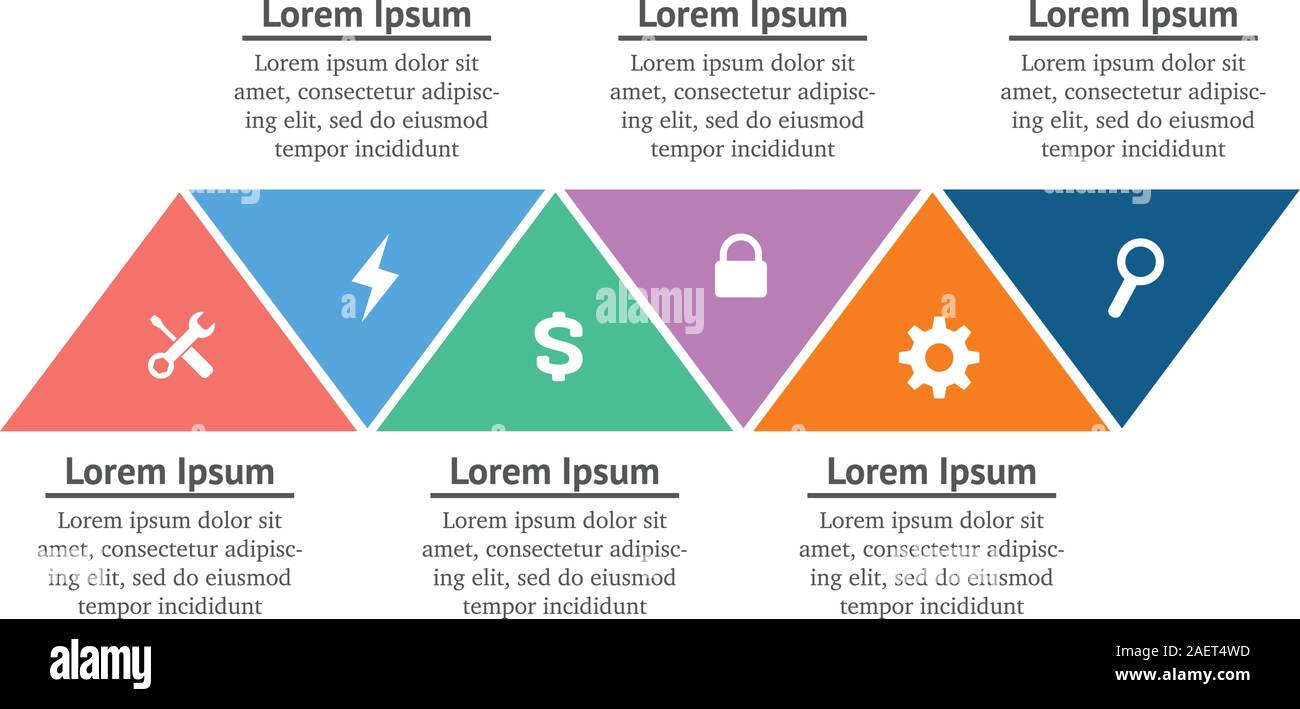 Abstract business infographics template with 6 triangles. Stock Vector ...