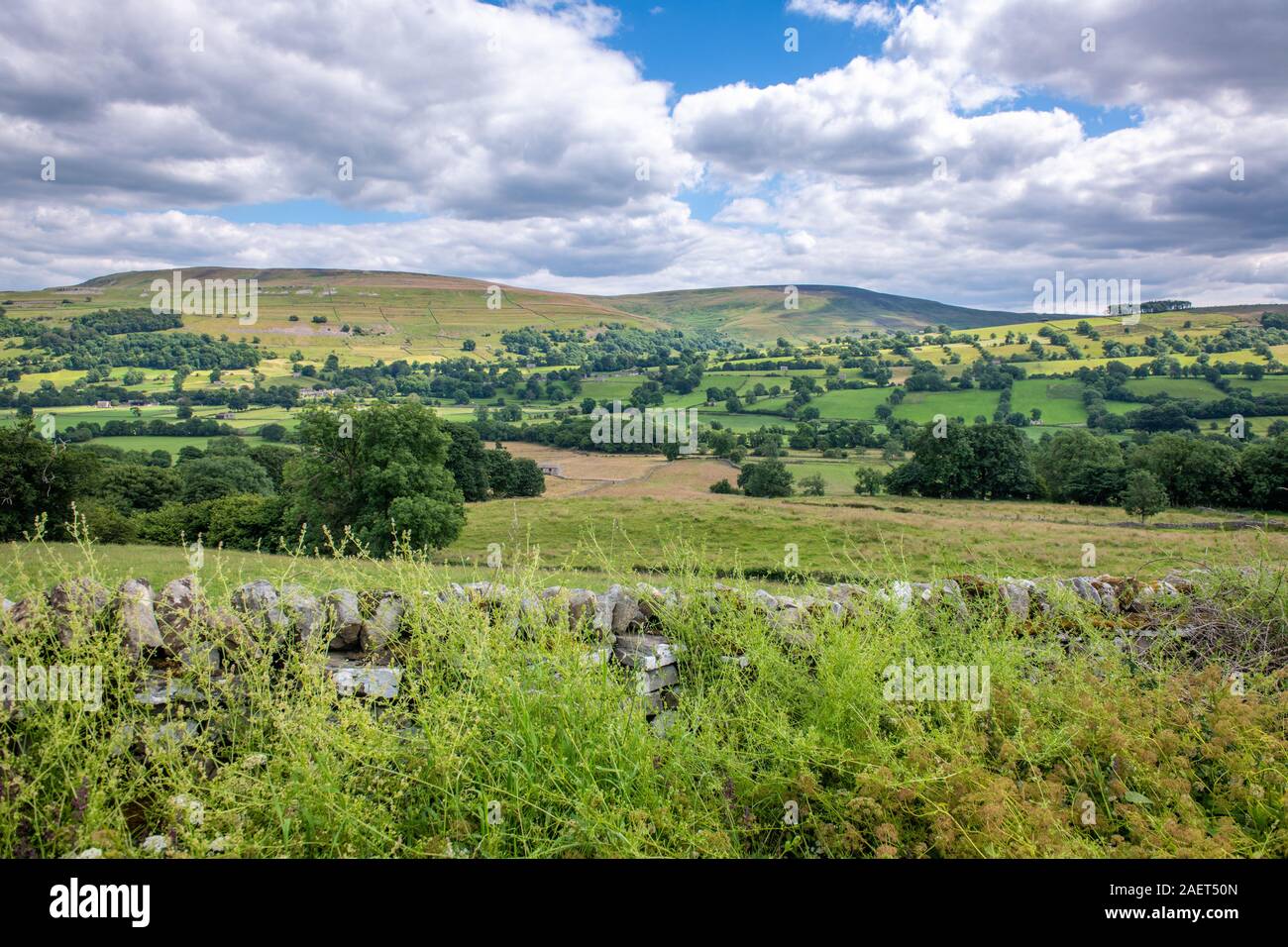 The rolling hills of the Yorkshire countryside, Yorkshire, UK Stock ...