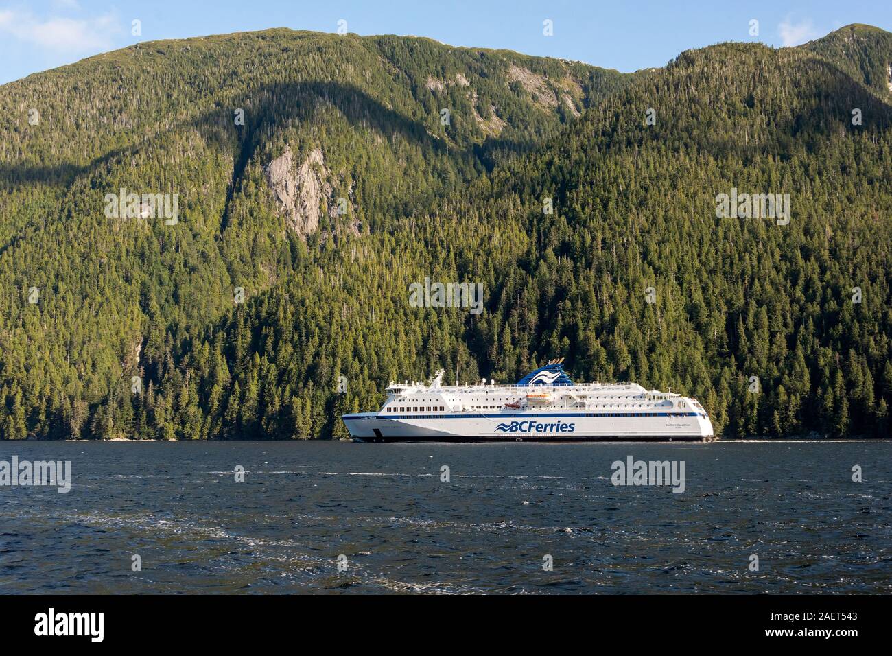 BC Ferries 'Northern Expedition' in Grenville Channel with rugged ...