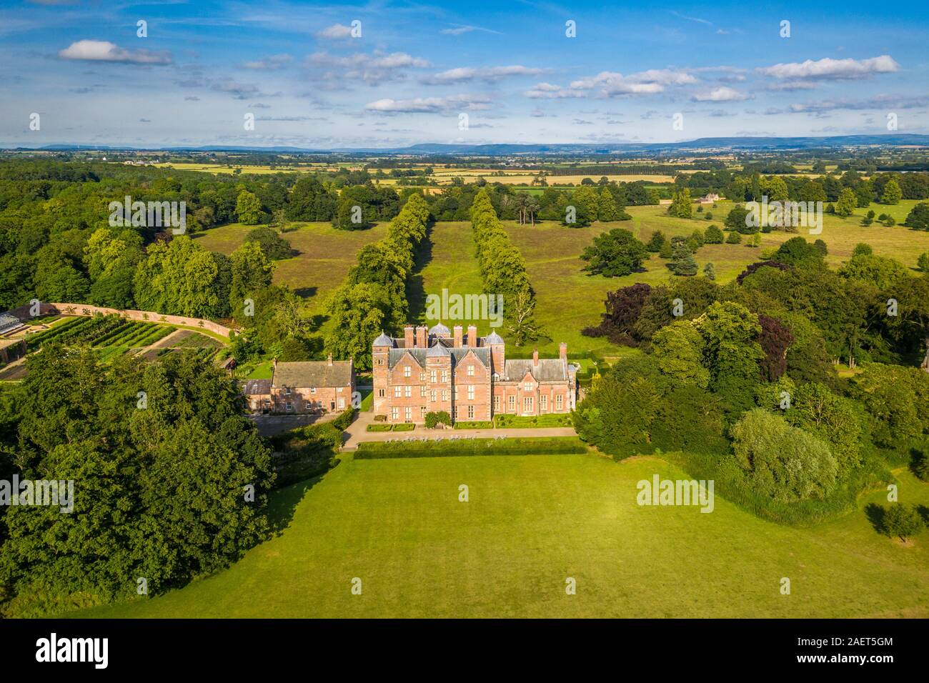 The historic Kiplin Hall, a preserved house 17th century house ...