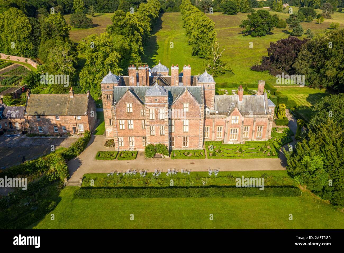 The historic Kiplin Hall, a preserved house 17th century house ...
