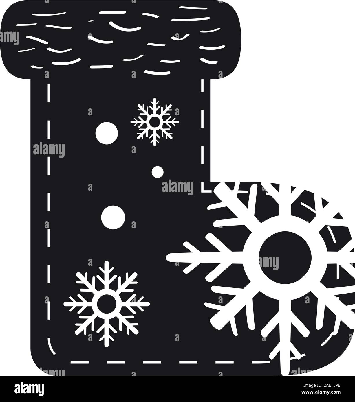 Isolated decorated santa boot icon - Vector illustration Stock Vector ...