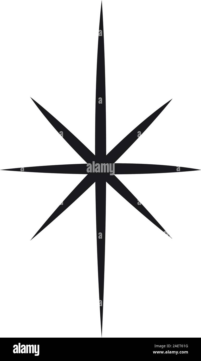 Christmas star icon. Christmas tree tip - Vector illustration Stock ...