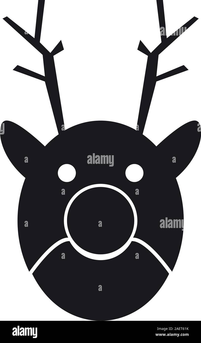 Isolated reindeer head icon on a white background - Vector illustration ...