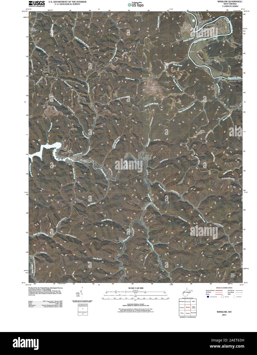 Winslow Map Cut Out Stock Images & Pictures - Alamy