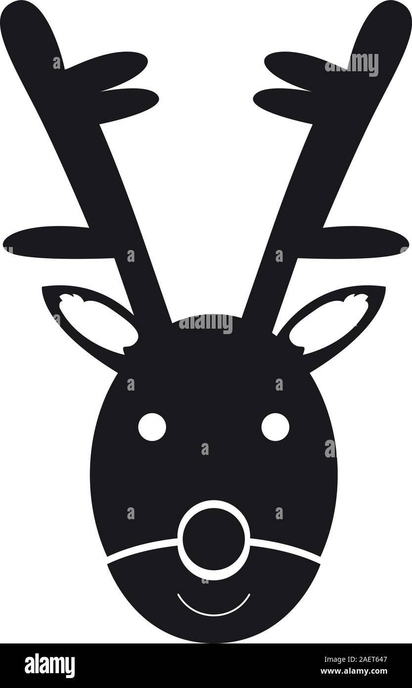 Isolated reindeer head icon on a white background - Vector illustration ...