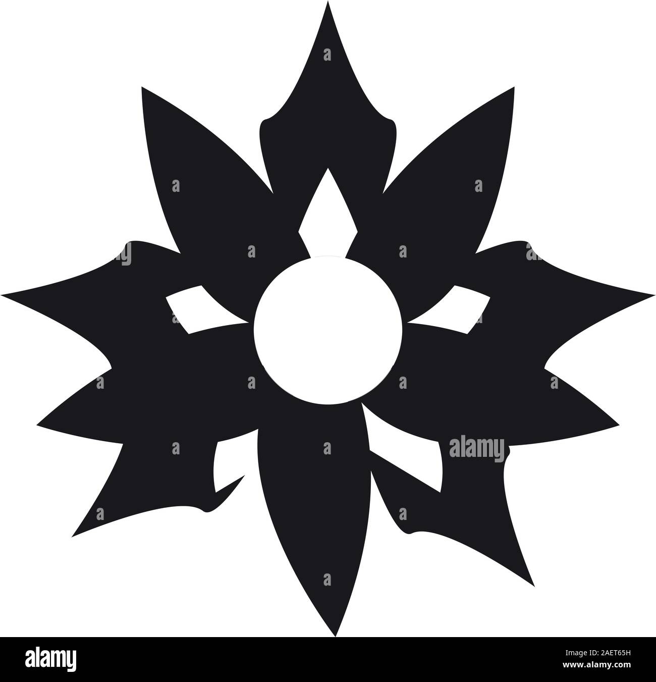 Red flower icon. Christmas flower - Vector illustration Stock Vector ...