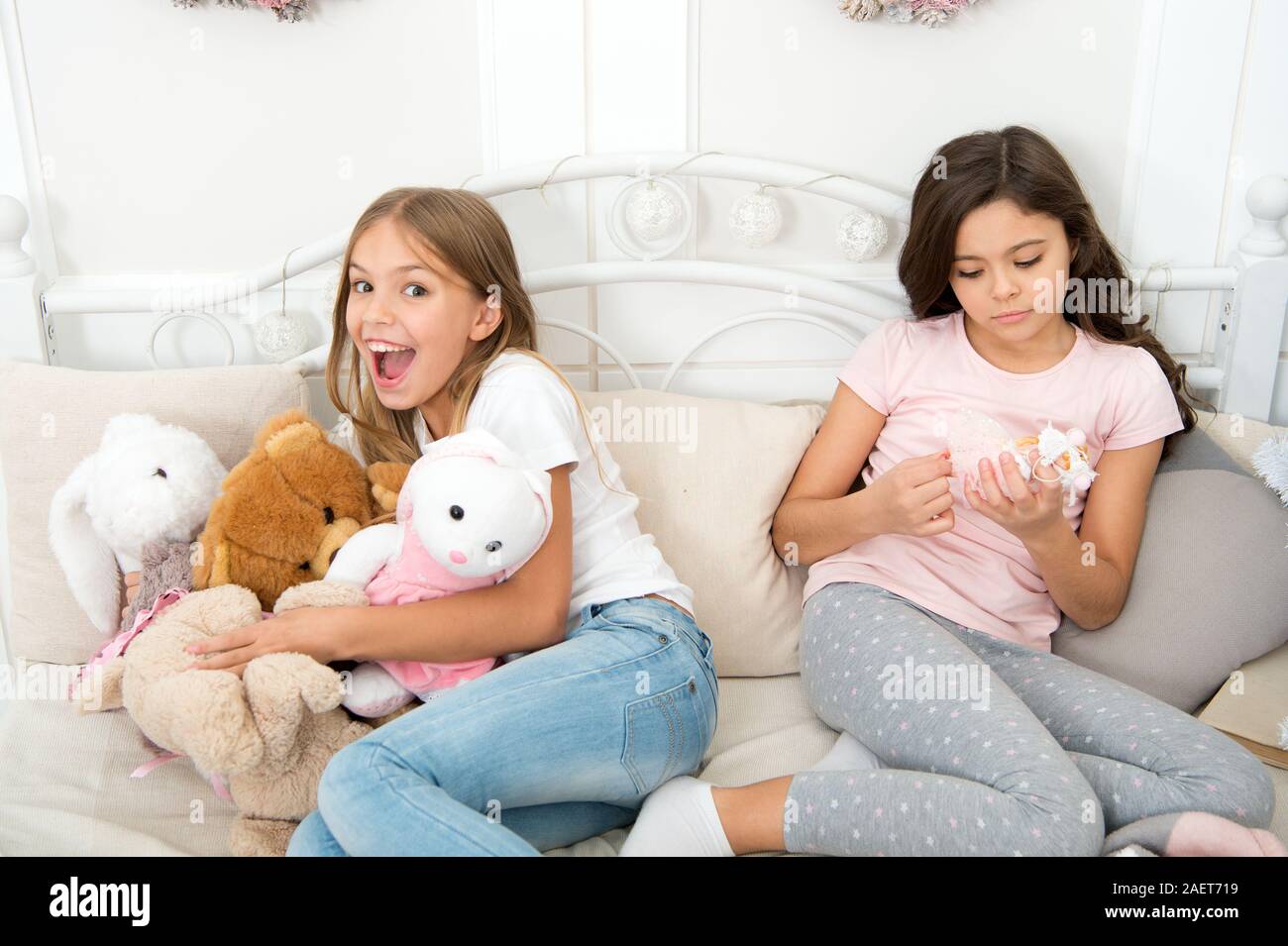 Stop conflict. Small girls conflict over toys. Conflict between ...