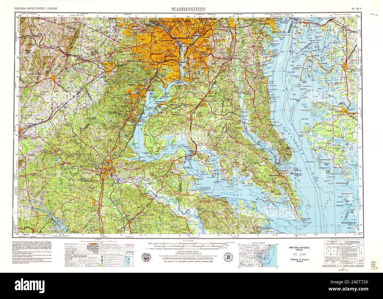 Washington dc topography map hi-res stock photography and images - Alamy