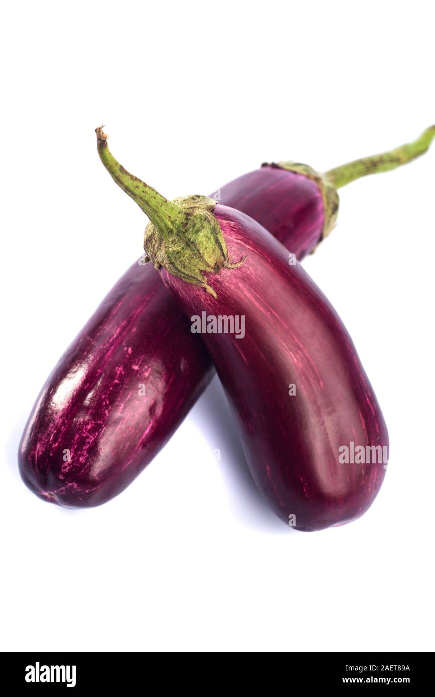 Eggplant or aubergine or brinjal vegetable isolated on a white ...