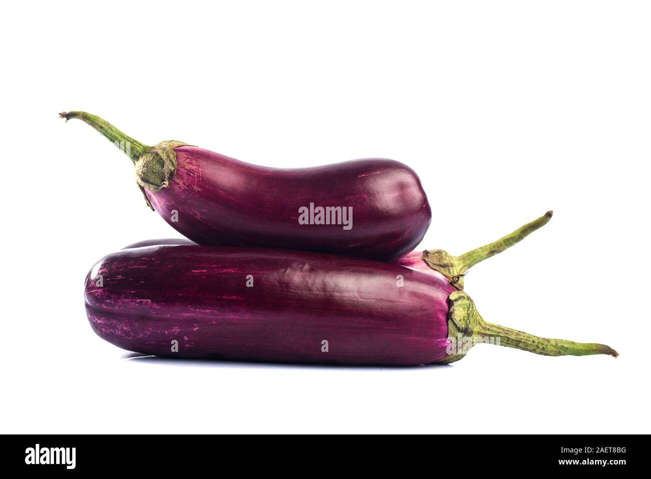 Eggplant or aubergine or brinjal vegetable isolated on a white ...