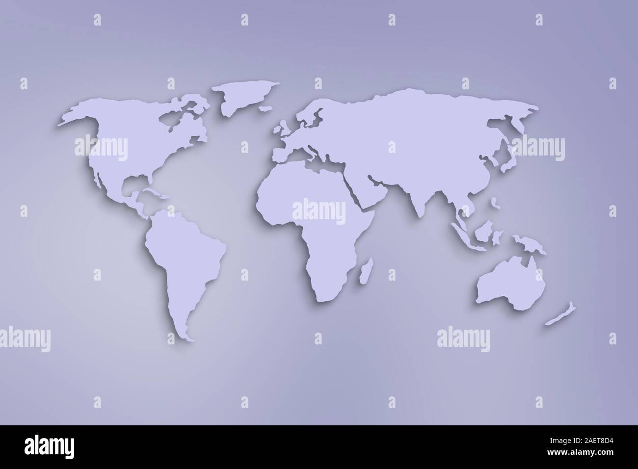 simple monochrome color world map, abstract worldwide symbols Stock ...