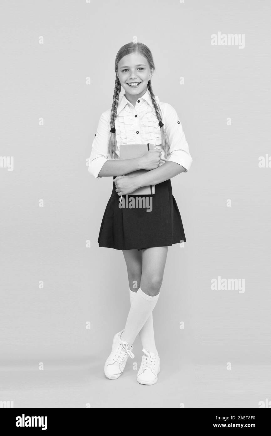School girl uniform exam Black and White Stock Photos & Images - Alamy