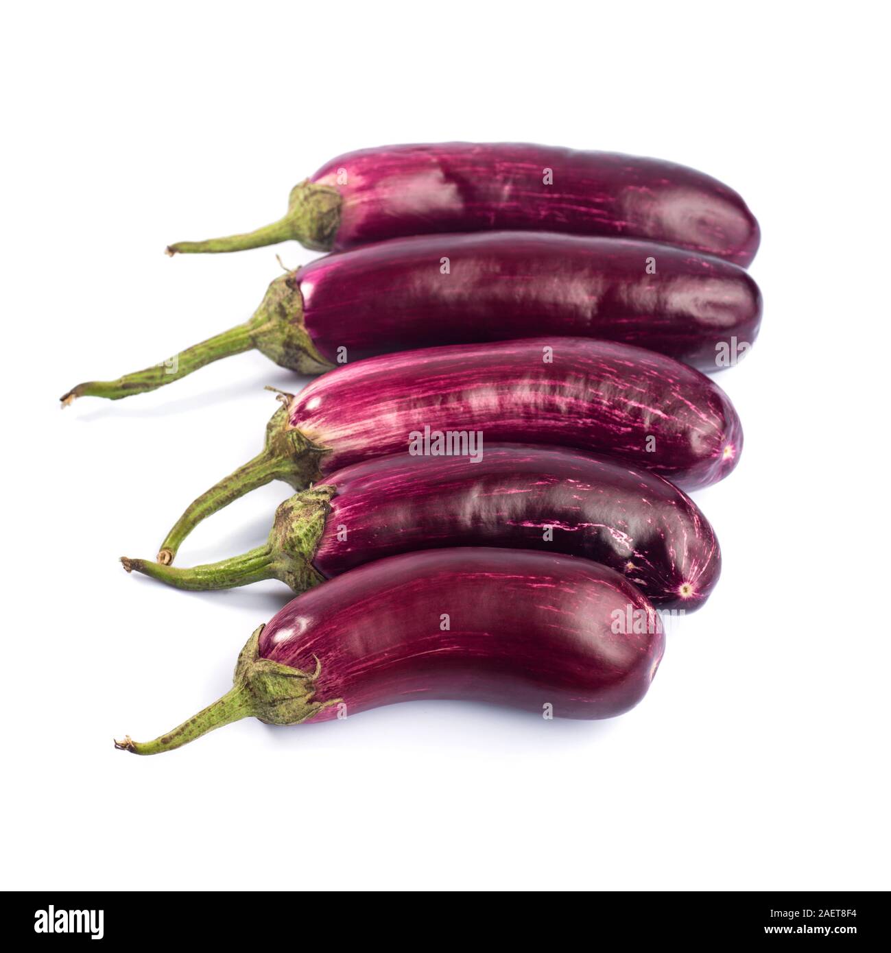 Eggplant or aubergine or brinjal vegetable isolated on a white ...