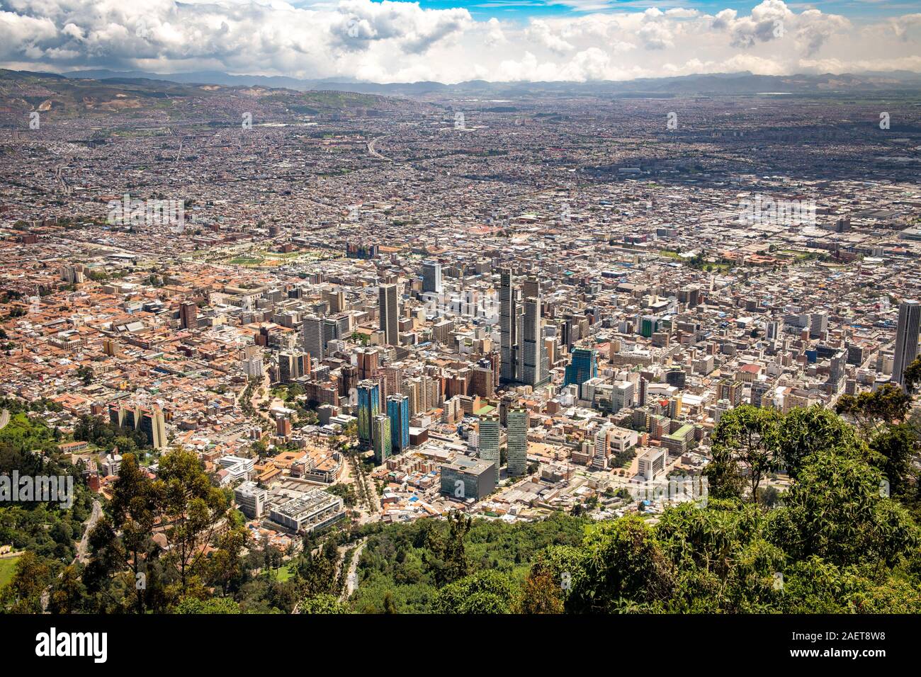 An overhead view of the bustling capital city , Bogot‡ , Colombia Stock ...