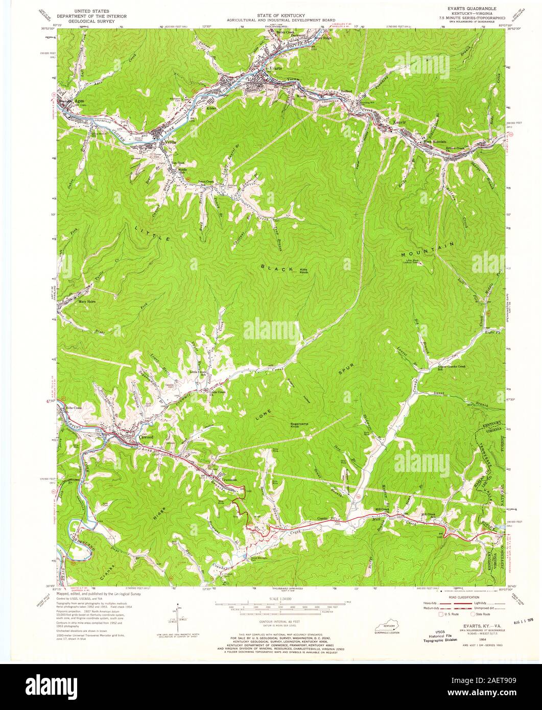KY Evarts 803502 1954 24000 Stock Photo - Alamy
